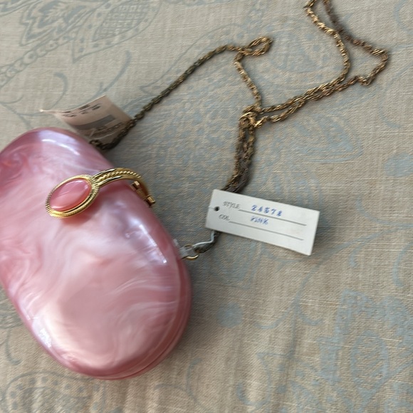 Elan | Bags | Nwt Elan Deadstock Vintage Pink Metallic Clutch Mini ...